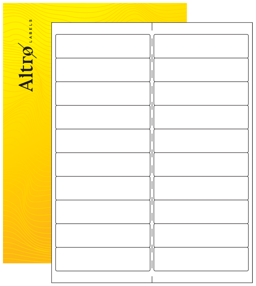 4x1 Weatherproof Rectangle Labels - Gloss | Altro Labels