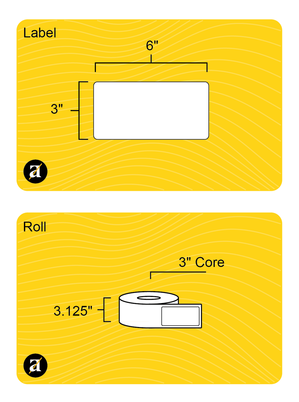 3x6 Weatherproof Rectangle Labels - Gloss Inkjet | Altro Labels