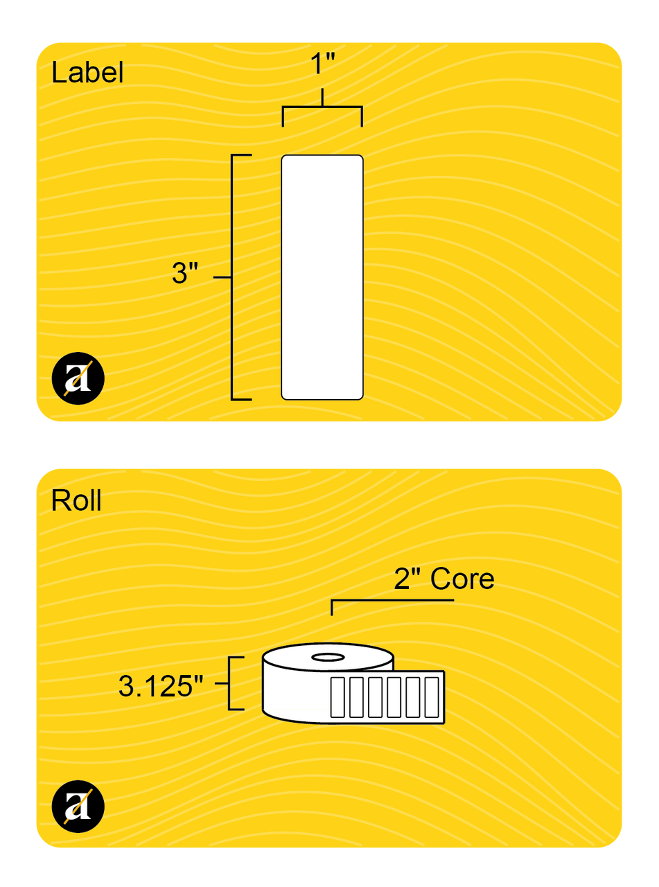 3x1 Rectangle Labels - Gloss Inkjet | Altro Labels