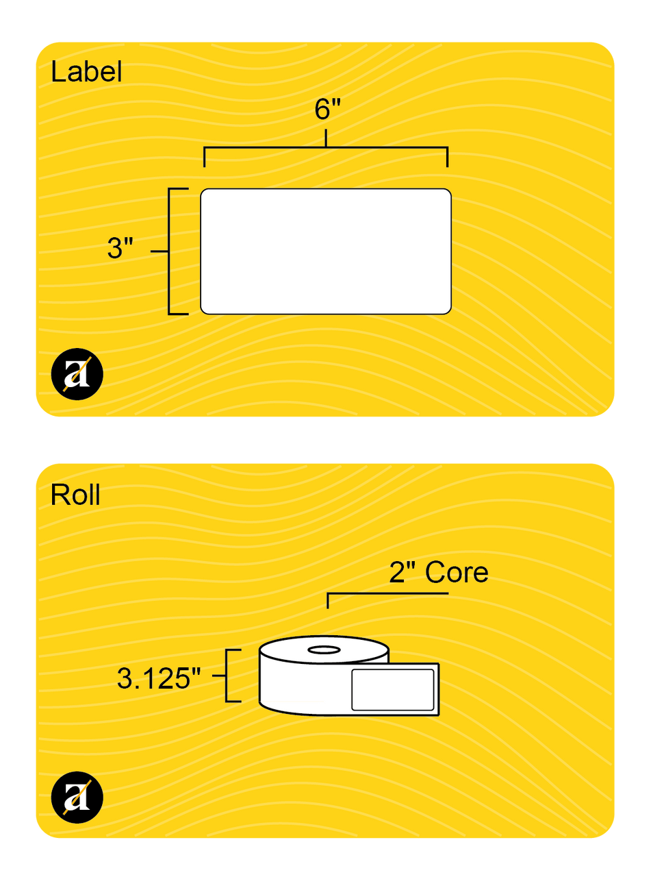 3x6 Rectangle Labels - Gloss Inkjet | Altro Labels