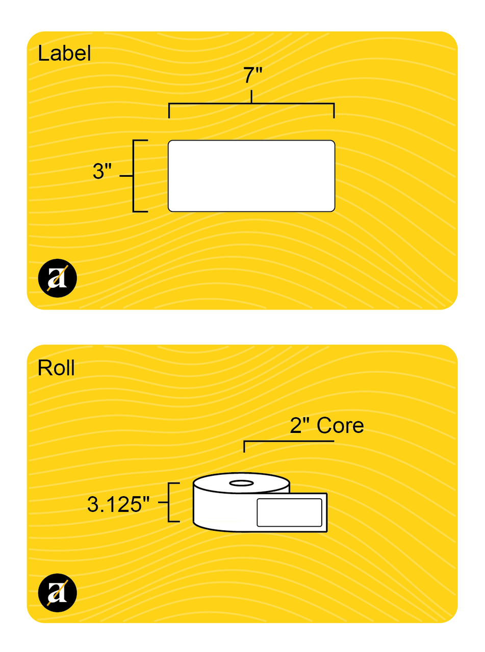 3x7 Rectangle Labels - Gloss Inkjet | Altro Labels