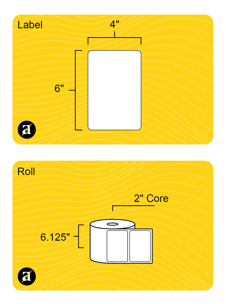 6x4 Rectangle Labels - Gloss Inkjet | Altro Labels